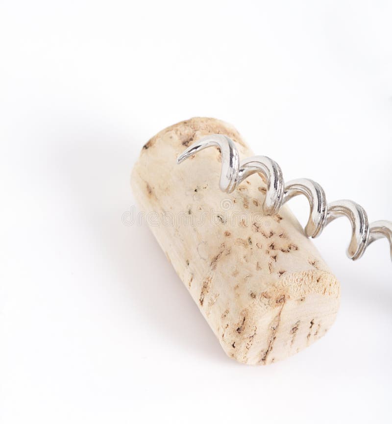 Cork and corkscrew stock photo. Image of twisted, spiral - 14179936