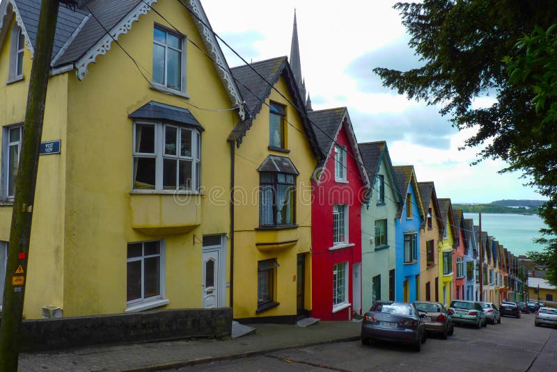 Cork houses editorial photography. Image of colour, britain - 37722002