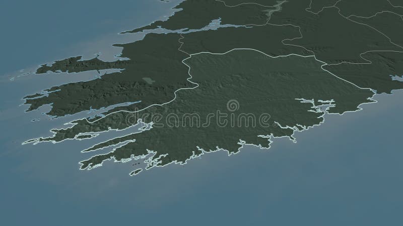 Cork, Ireland - Outlined. Administrative Stock Illustration ...