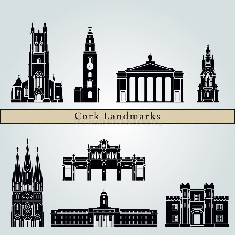 Cork Landmarks stock vector. Illustration of ireland - 80310991
