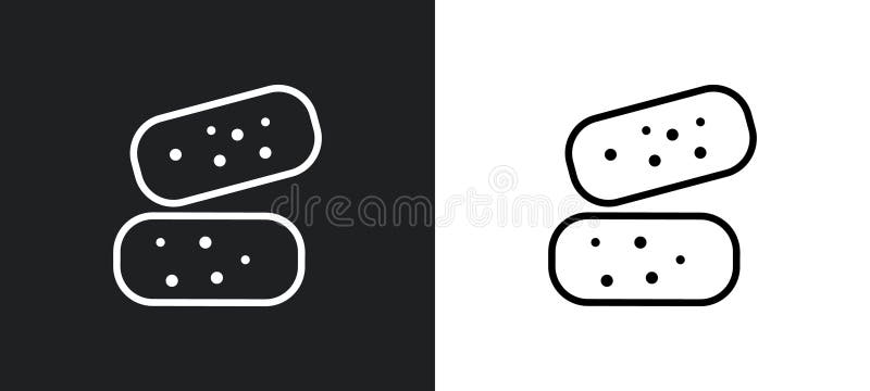 Cork Outline Icon in White and Black Colors. Cork Flat Vector Icon from ...