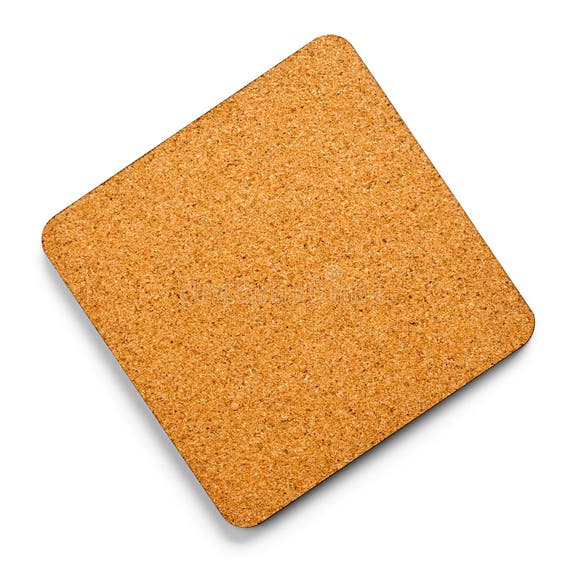 Cork Square Cup Coaster stock image. Image of square - 268050535