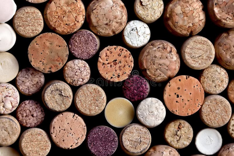 Cork Stoppers in Group Side by Side. Top, Used, Various Stock Photo ...