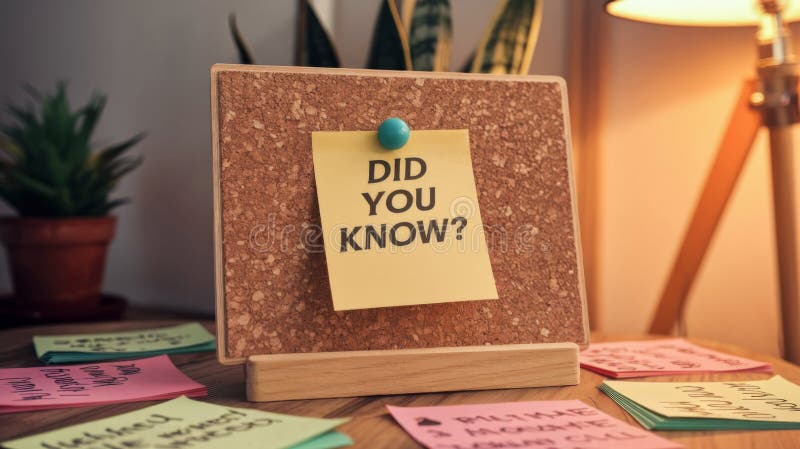 Corkboard Display Featuring Sticky Note, Highlighting the Phrase Did ...