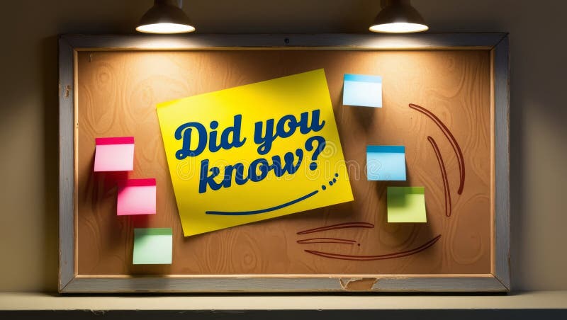 Corkboard Display Featuring Sticky Note, Highlighting the Phrase Did ...