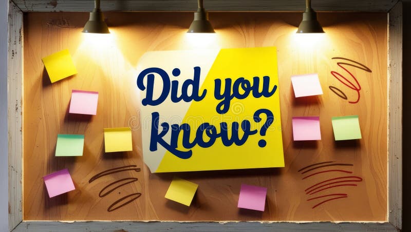 Corkboard Display Featuring Sticky Note, Highlighting the Phrase Did ...