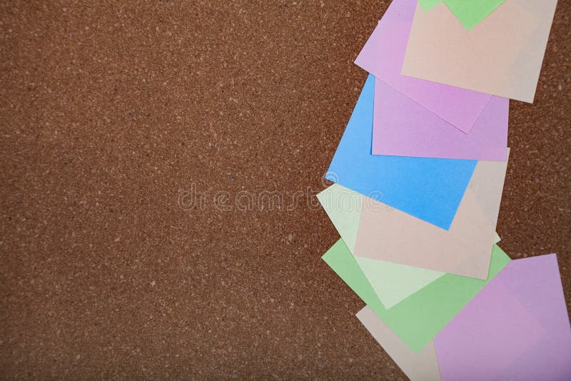 Corkboard with notes stock photo. Image of horizontal - 145082990