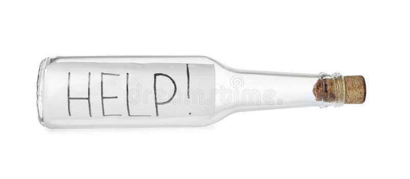 Corked Glass Bottle with Rolled Paper Note and Seashells on Sandy Beach ...