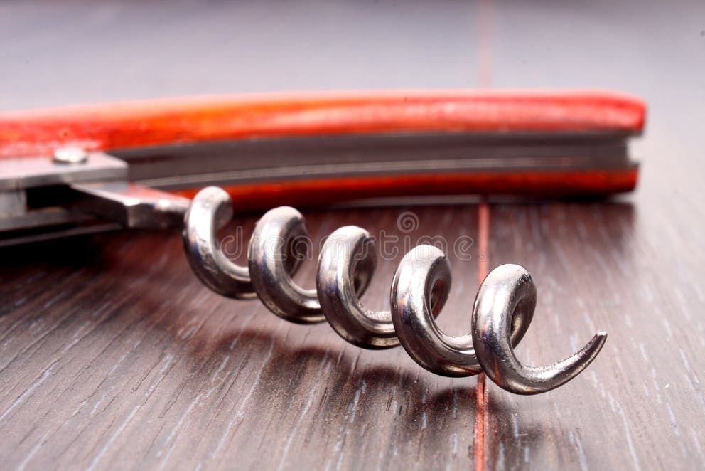 Corkscrew stock image. Image of closeup, macro, wine - 17794149