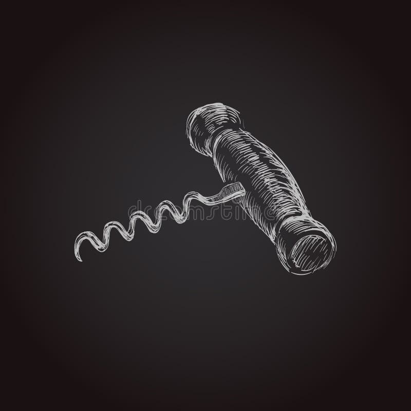 Corkscrew Hand Drawing Vector Illustration. Vintage Style. Stock Vector ...