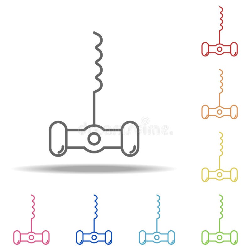 Corkscrew Icon. Elements of Alcohol Drink in Multi Colored Icons Stock ...