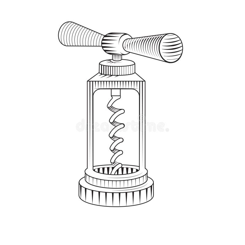 Corkscrew icon_01 stock vector. Illustration of opener - 74595112
