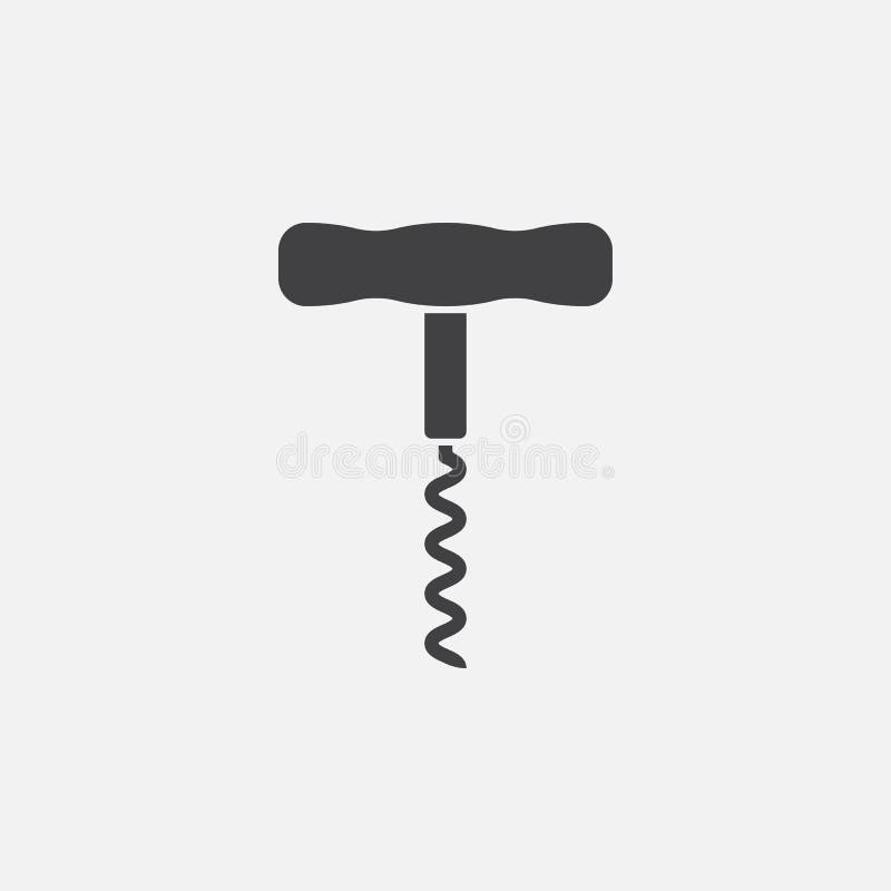 Corkscrew Icon Vector Isolated on White . Stock Vector - Illustration ...