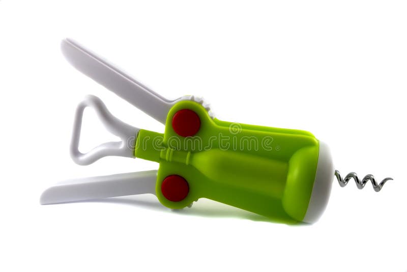 Corkscrew Isolated on White Stock Image - Image of open, plastic: 48099679