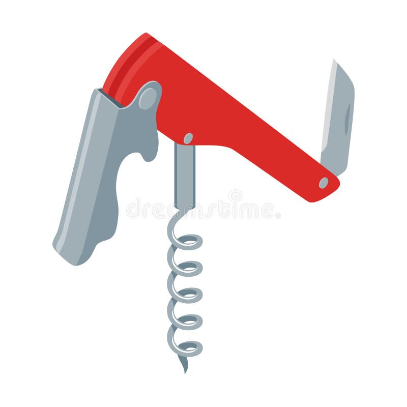Corkscrew Isometric Vector Icon.Cartoon Vector Icon Isolated on White ...