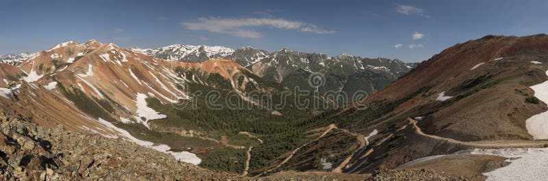 Corkscrew Pass Panoramic with Road Stock Photo - Image of scenic ...