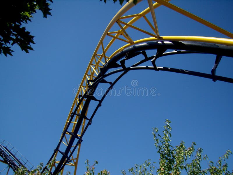 Corkscrew roller coaster stock photo. Image of theme, attraction - 3013010
