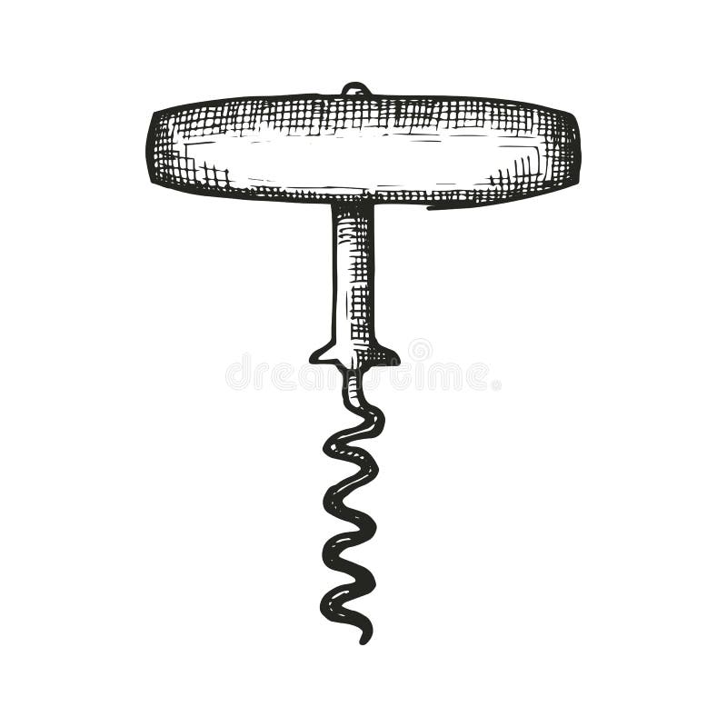 Corkscrew sketch stock vector. Illustration of design - 87468447