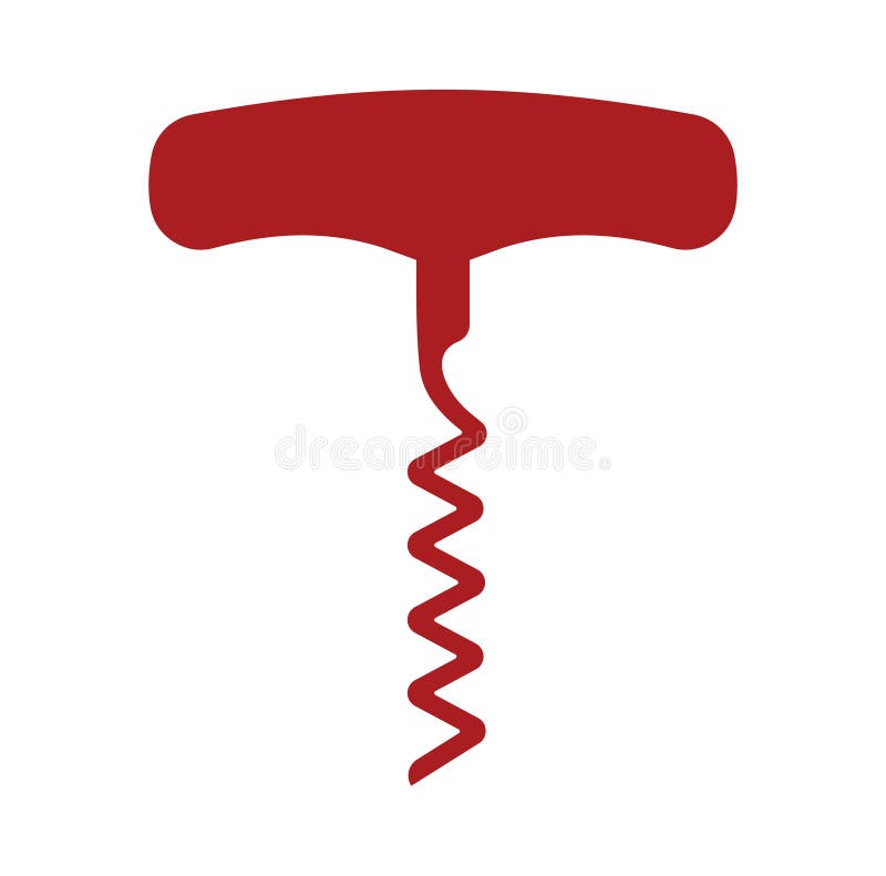 Corkscrew stock vector. Illustration of wine, drink, white - 87793933