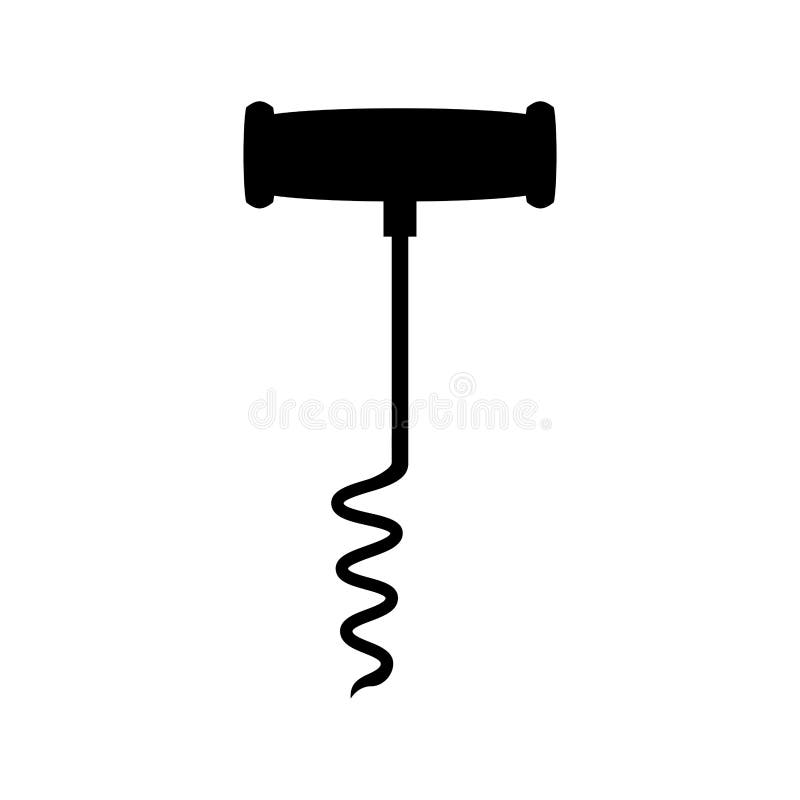 Corkscrew Wine Isolated Icon Stock Vector - Illustration of gourmet ...