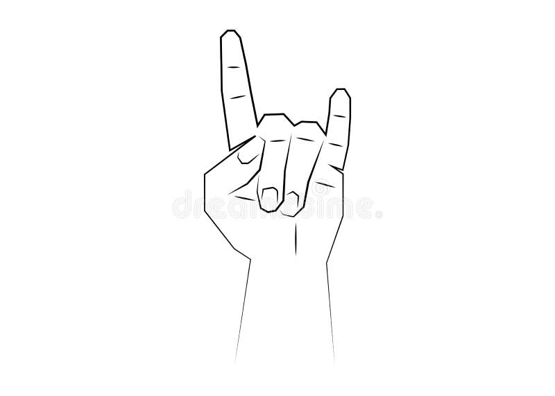 Devil Horns Hand Sign Stock Illustrations – 861 Devil Horns Hand Sign ...