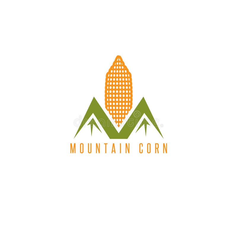 Corn with Abstract Mountains Vector Design Stock Vector - Illustration ...