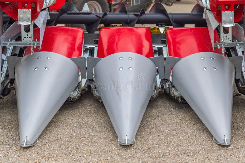 Corn Attachemnt Combine Harvester Stock Image - Image of pointy ...