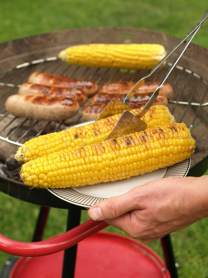Corn from barbecue stock photo. Image of party, burn - 26552340