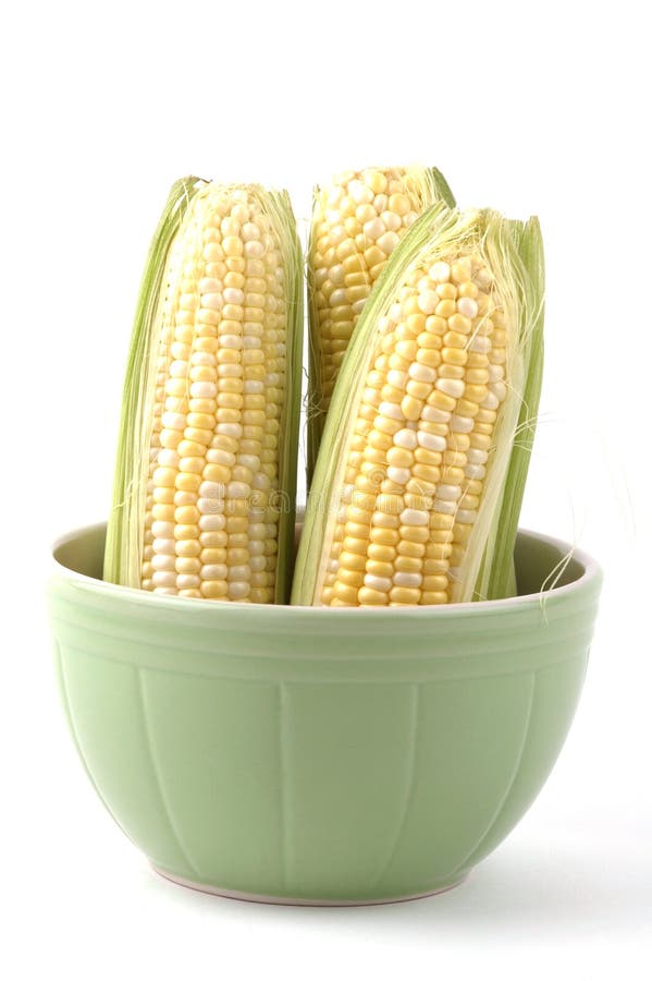 Corn and Bowl stock image. Image of maize, yellow, vegetable - 2329527