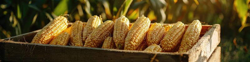 Corn in a Box. Selective Focus Stock Photo - Image of corn, vitamin ...
