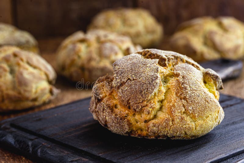 Corn Bread Made with Manioc Flour. Typical Bread from Portugal and ...