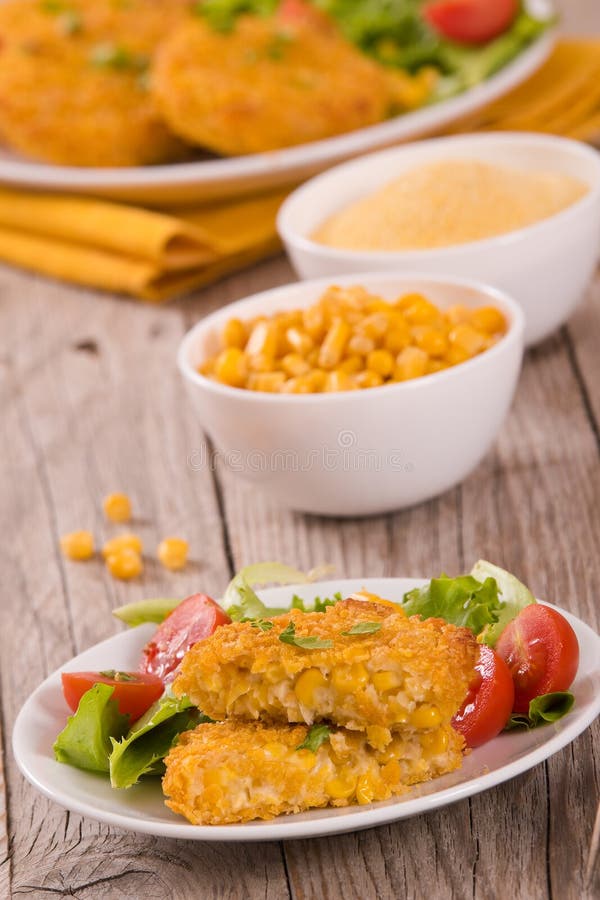 Corn burgers. stock image. Image of organic, dish, kernel - 115280667