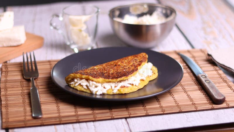Corn Cachapas with White Cheese, Typical Venezuelan Dish. Stock Photo ...