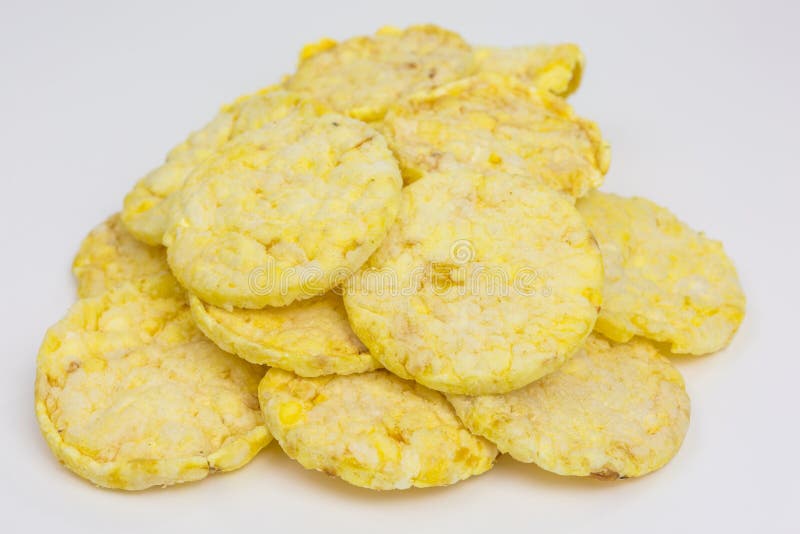 Corn cakes stock photo. Image of crisps, protein, cakes - 166756420
