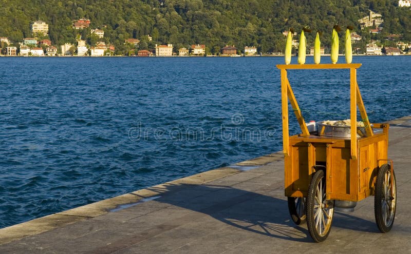 Corn cart stock image. Image of diet, transportation, wheel - 3105557