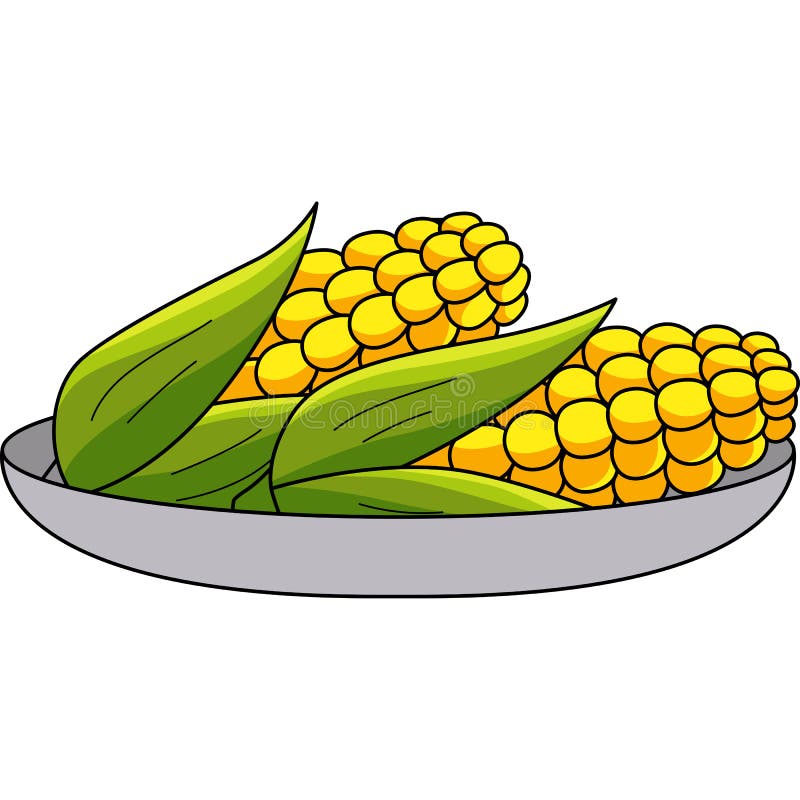 Corn Cartoon Colored Clipart Illustration Stock Vector - Illustration ...