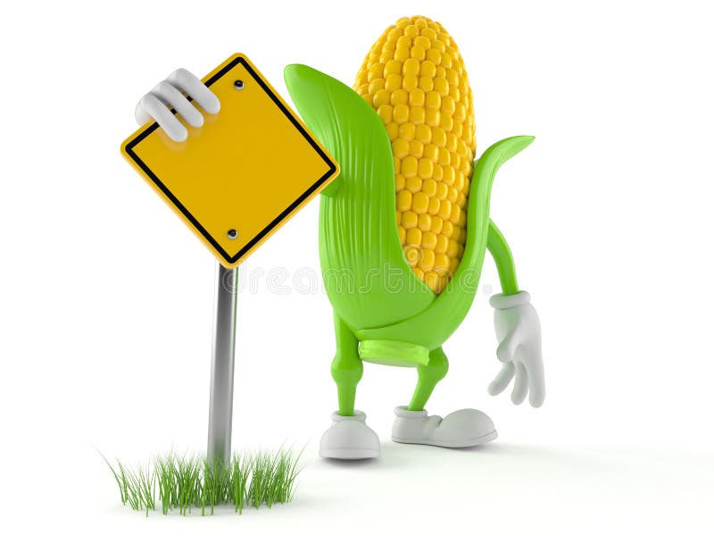 Corn Character Cartoon Vector Green Stock Vector - Illustration of ...