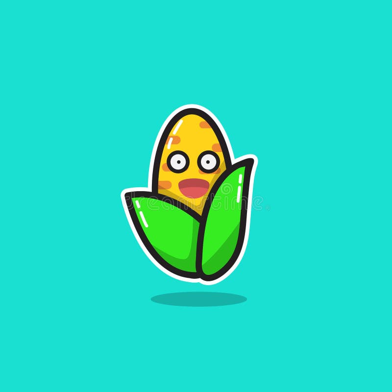 Corn character Mascot logo stock vector. Illustration of icon - 231207748