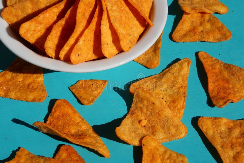 Corn chips stock photo. Image of shadows, crunchy, snack - 246372578