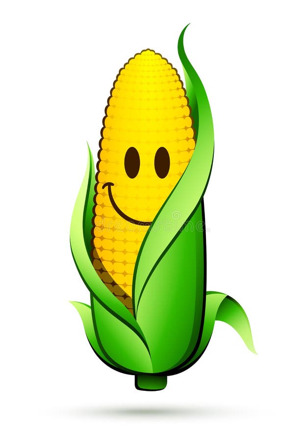 Corn on the cob character stock vector. Illustration of ecology - 8312165