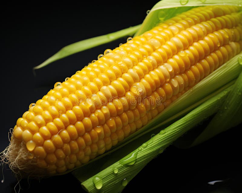 Corn on the Cob Closeup. Ai Generative Stock Image - Image of vegetable ...