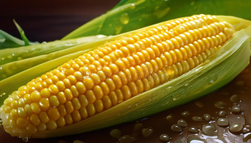 Corn on the cob stock illustration. Illustration of sweet - 339977335