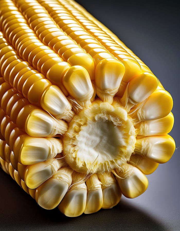 Corn Cob Cross Section Reveals an Inviting Display of Golden Kernels ...