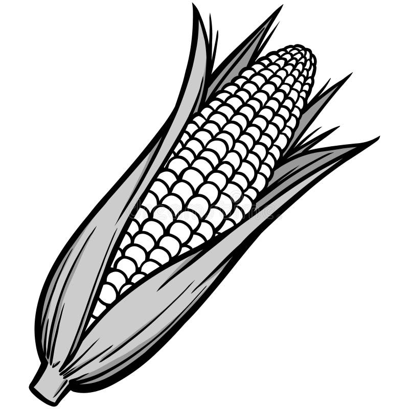 Corn Clipart Black And White
