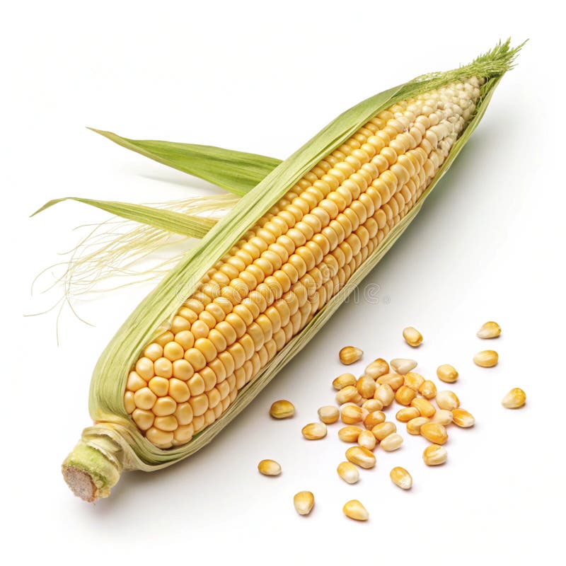 Corn cob seed crop, farm, stock illustration. Illustration of plant ...