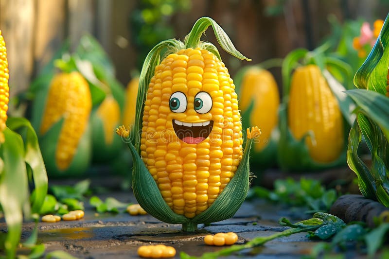 Cartoon Corn On The Cob