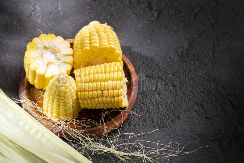 Corn on the Cob on the Table, Sweet Corn Stock Image - Image of plant ...