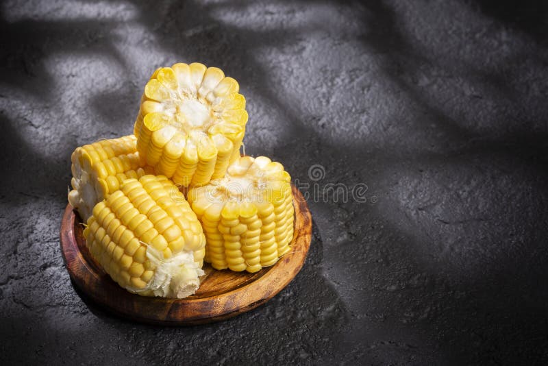Corn on the Cob on the Table, Sweet Corn Stock Photo - Image of ...