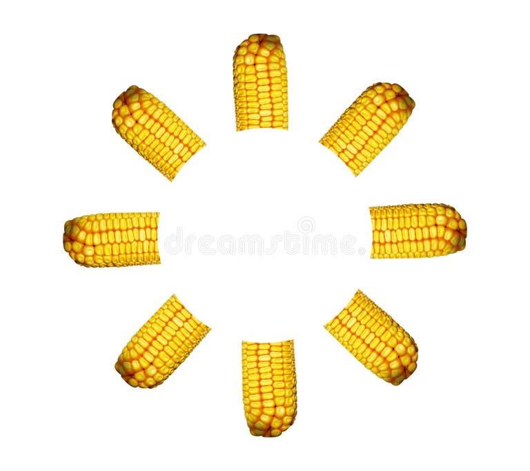 Corn Cobs Arranged Around a Circle Shape Stock Photo - Image of circle ...