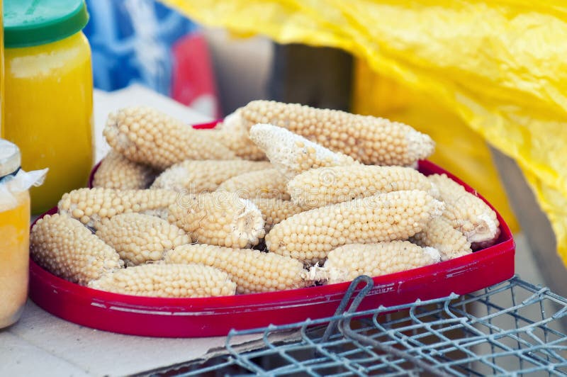 Corn Cobs. Sale of Corn in the Local Market. Stock Image - Image of ...